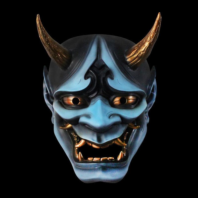Hand-Made Japanese Hannya Hundred Ghosts at Night Oni Mask – BoxKatana