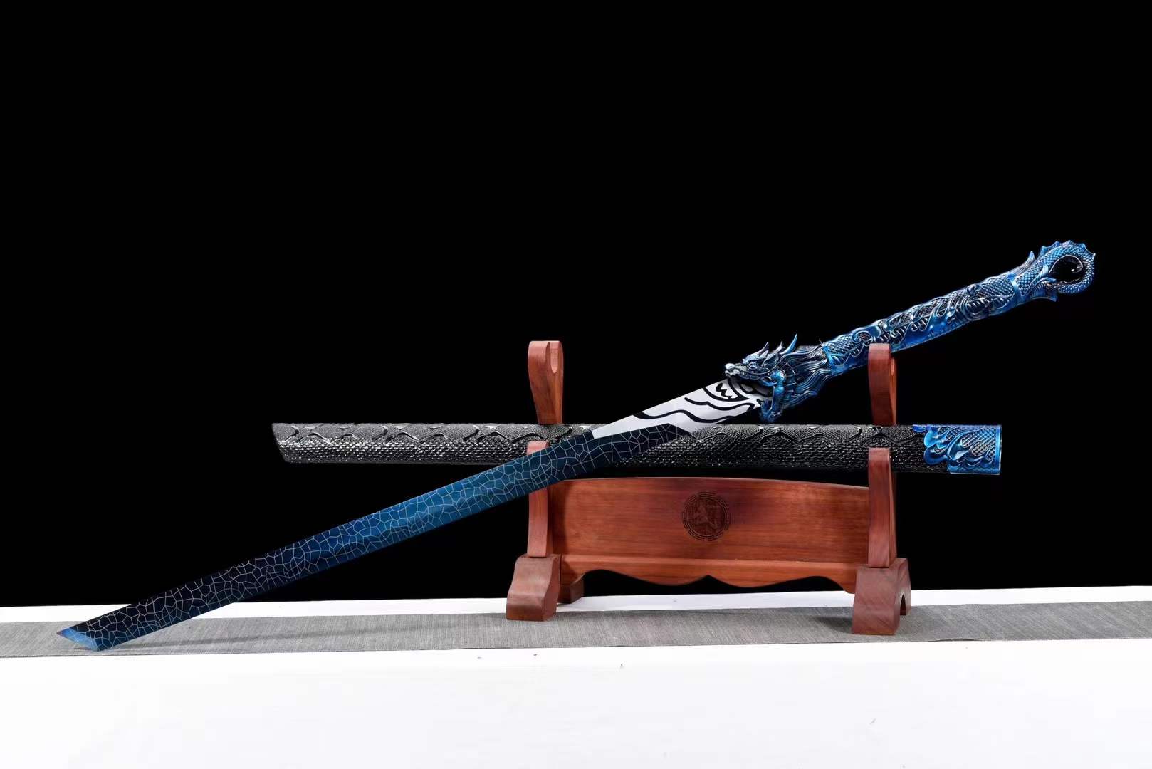 Handmade Thousand Blade Magic Dragon With Blue Blade – BoxKatana