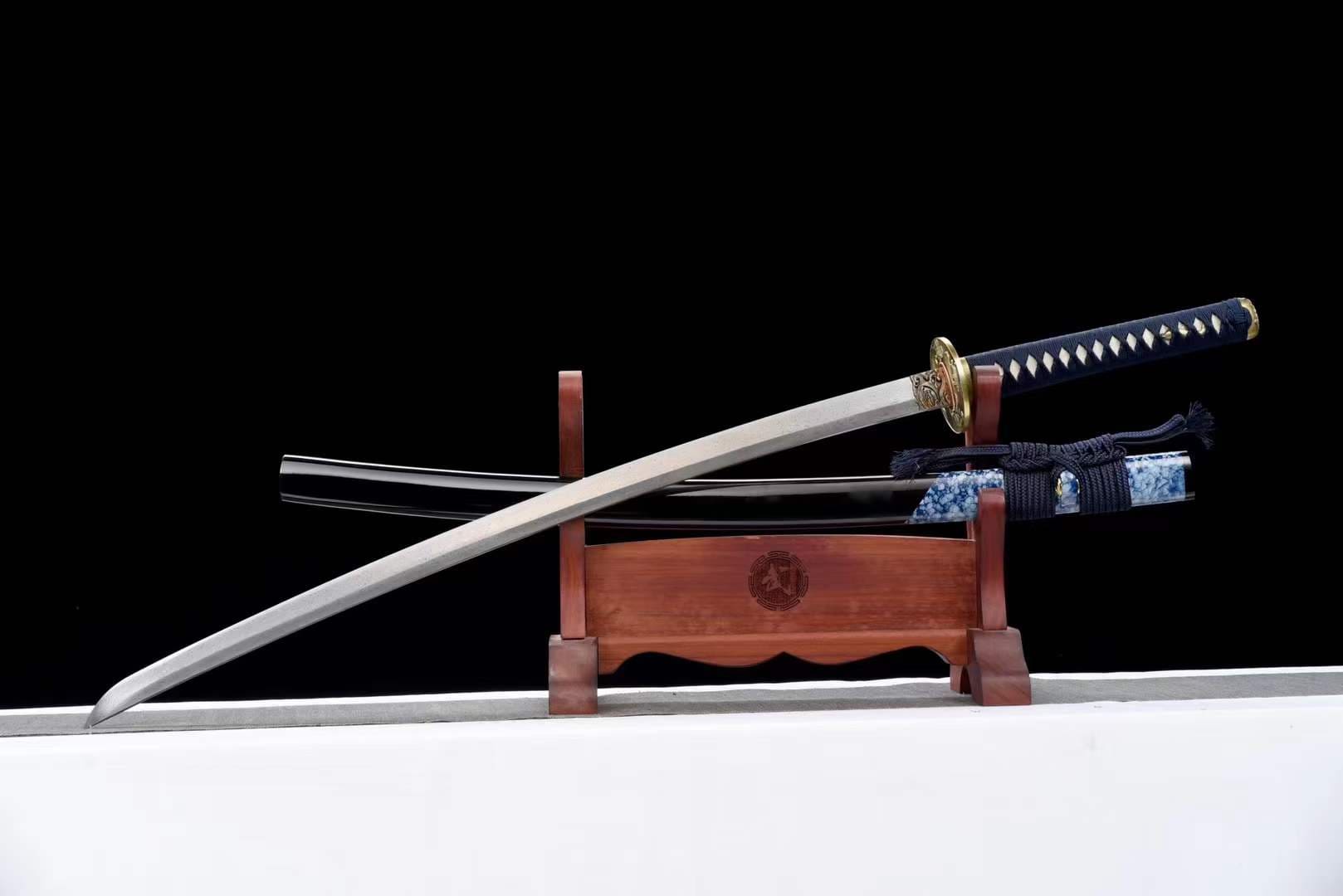 Damascus Samurai Katana [Auspicious Cloud Fighting Sword] – BoxKatana