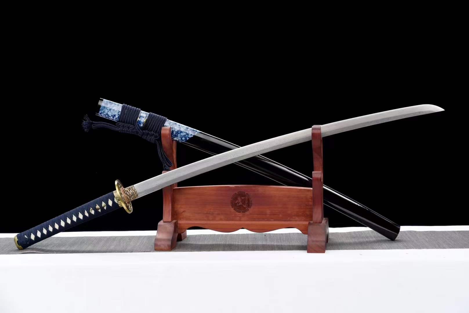 Damascus Samurai Katana [Auspicious Cloud Fighting Sword] – BoxKatana