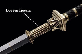 Hand Forged Detective Dee Sword breaker Pattern Steel Baked Blue ...