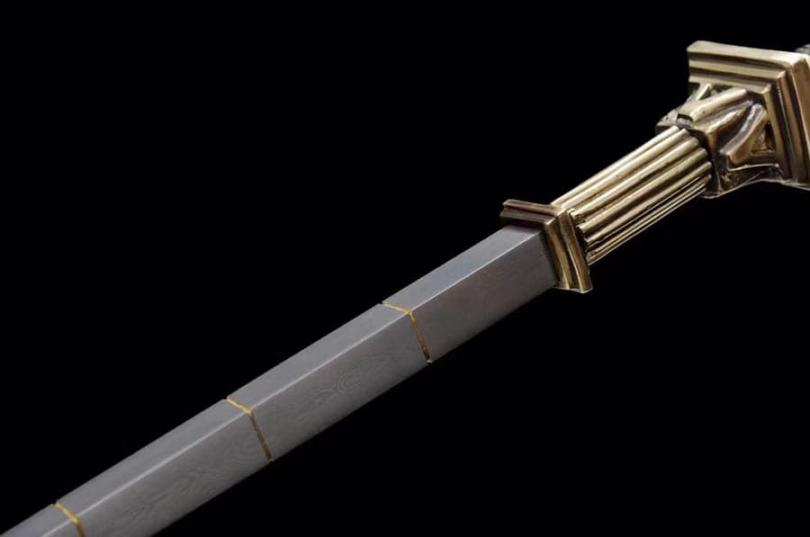 Hand Forged Detective Dee Sword breaker Pattern Steel Baked Blue ...