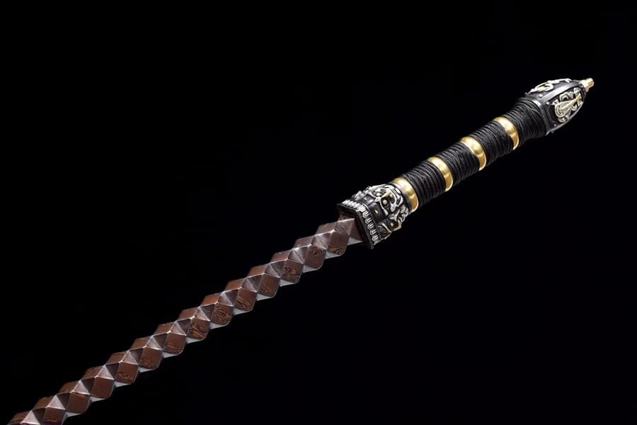 Hand Forged Gold Steel Sword breaker Damascus Steel – BoxKatana
