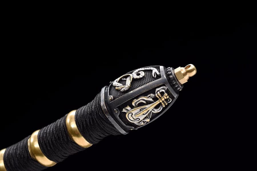 Hand Forged Gold Steel Sword breaker Damascus Steel – BoxKatana