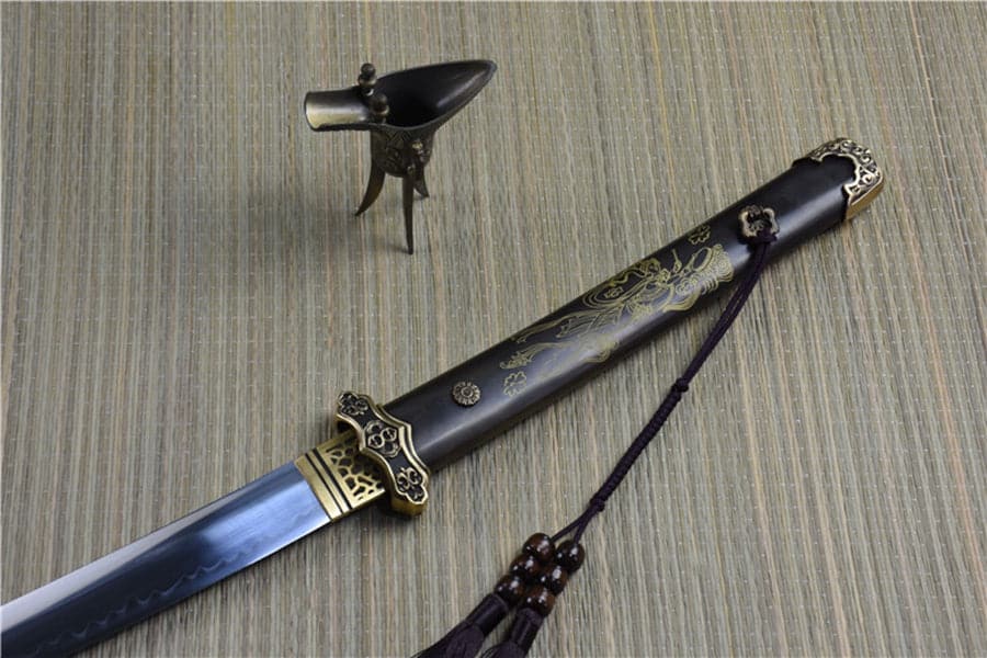 Hand Forged Japanese Samurai Katana Heavenly Maiden Scattered Flowers ...