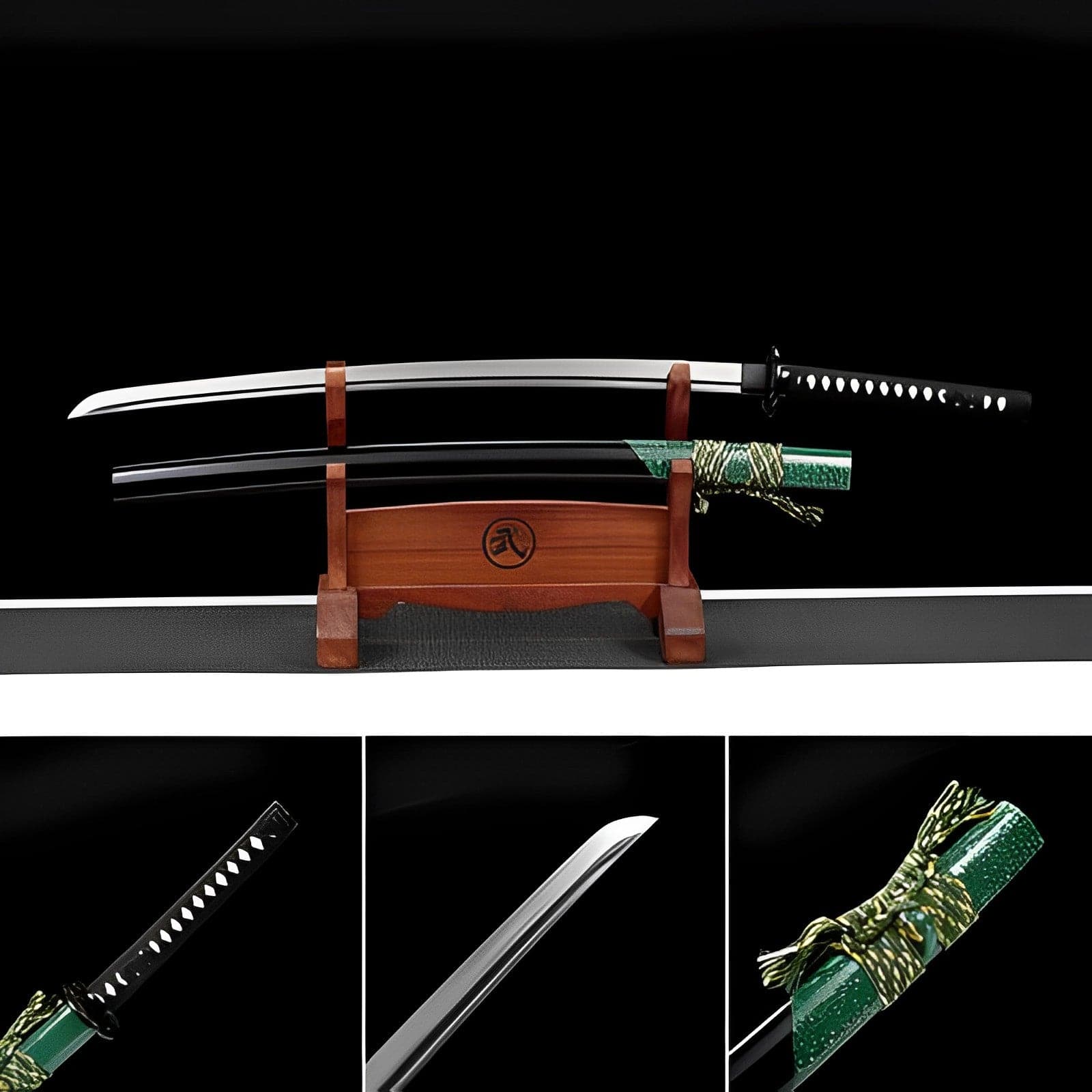 Hand Forged Japanese Samurai Katana Phantom Pattern Steel Full Tang ...