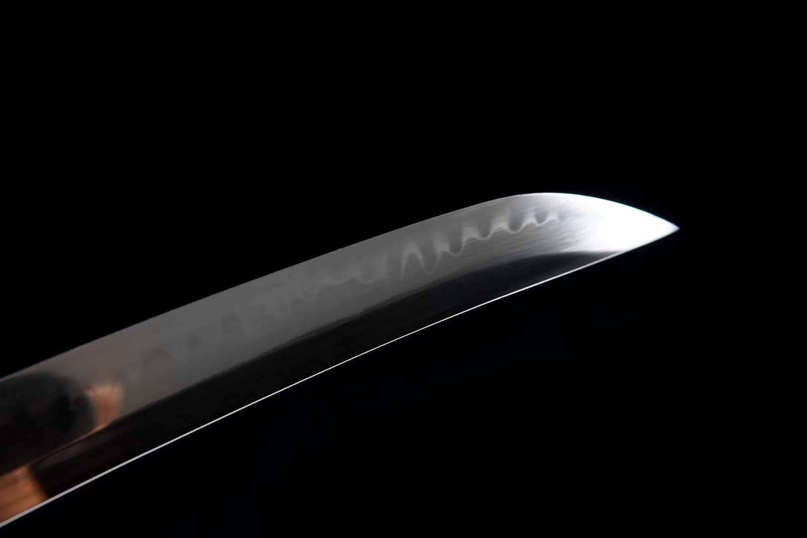 Hand Forged Japanese Tanto Red Sky Short Sword T10 Turns the soil to b ...