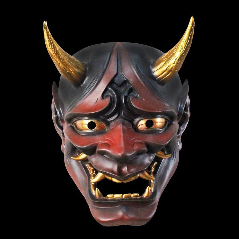 Hand-Made Japanese Hannya Hundred Ghosts at Night Oni Mask – BoxKatana