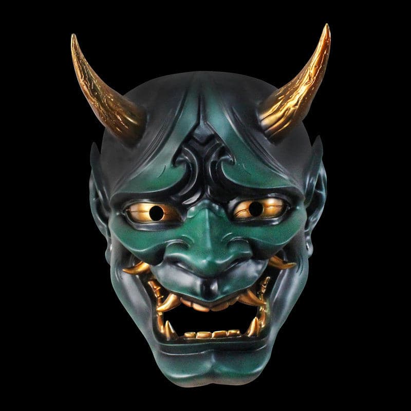 Hand-Made Japanese Hannya Hundred Ghosts at Night Oni Mask – BoxKatana