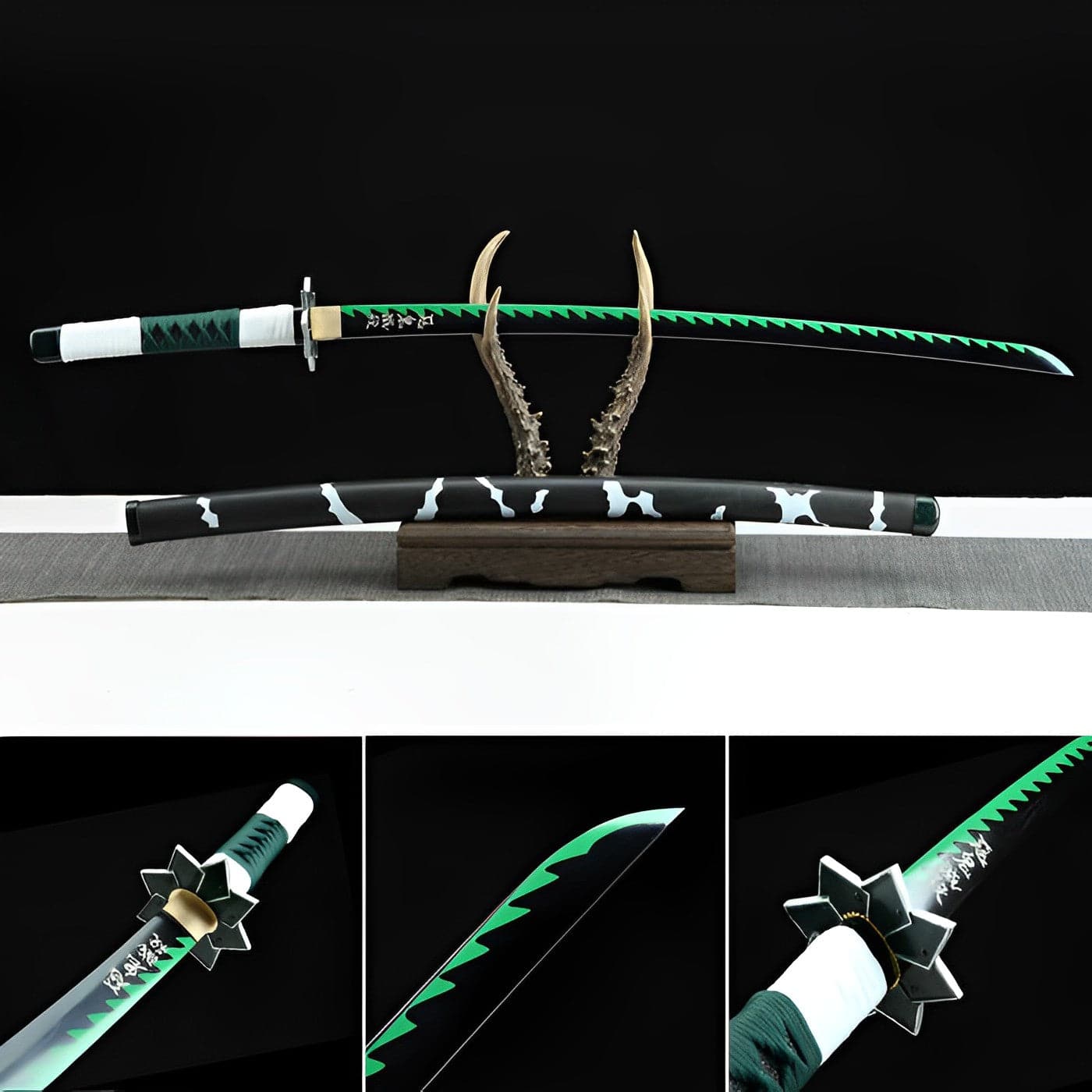 Handmade Anime Katana Demon Slayer Sanemi Shinazugawa Nichirin Sword 1 ...