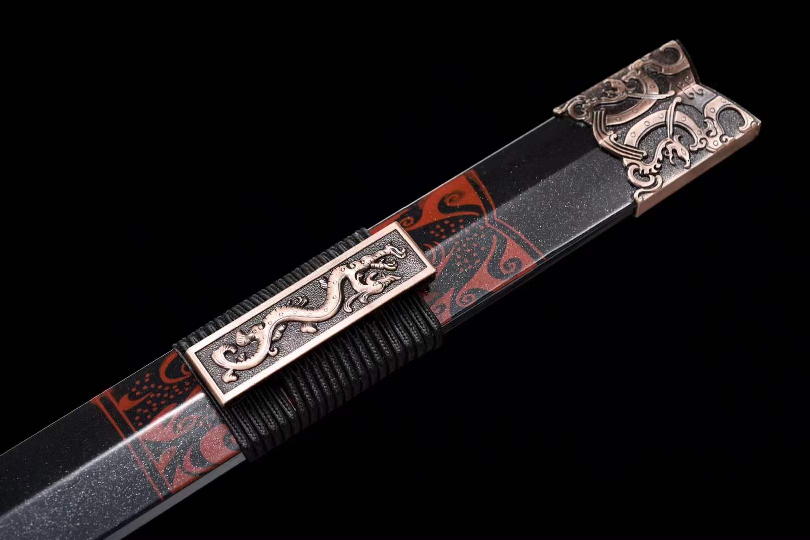 Handmade Chinese Han Dynasty 青雲 Sword Damascus Steel Blade baking blue ...