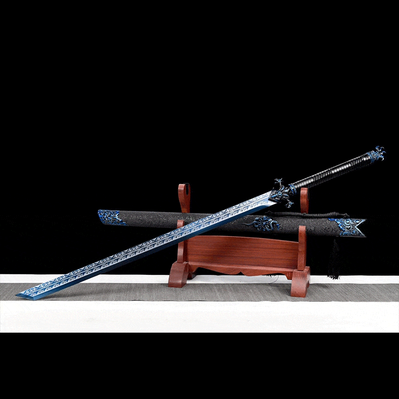Handmade Devil King Chinese Sword With Blue – BoxKatana