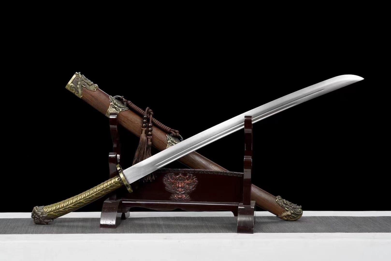 Handmade Golden Dragon Rosewood One-piece handle – BoxKatana