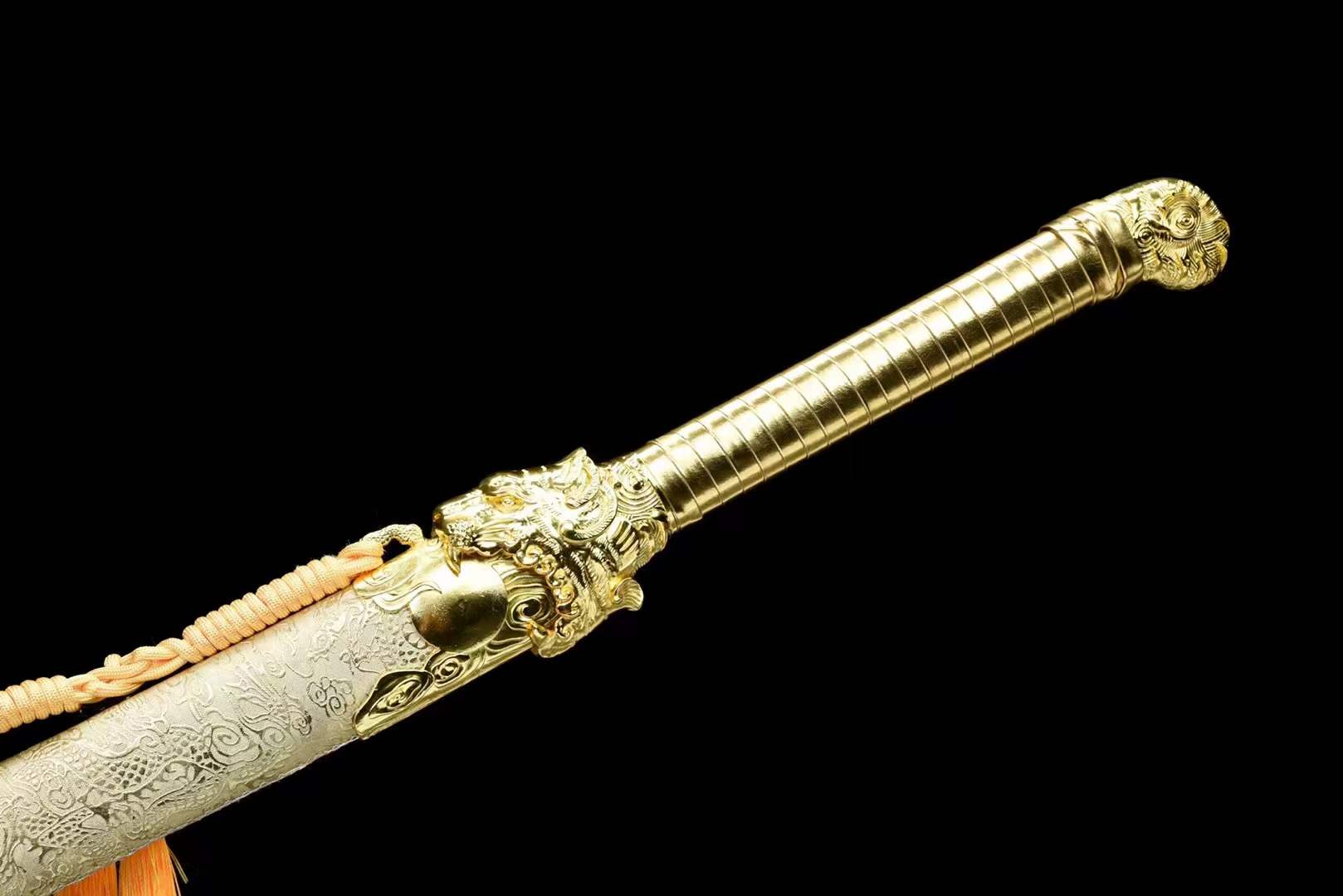 Handmade Golden Tiger Chop Chinese Sword With Golden – BoxKatana