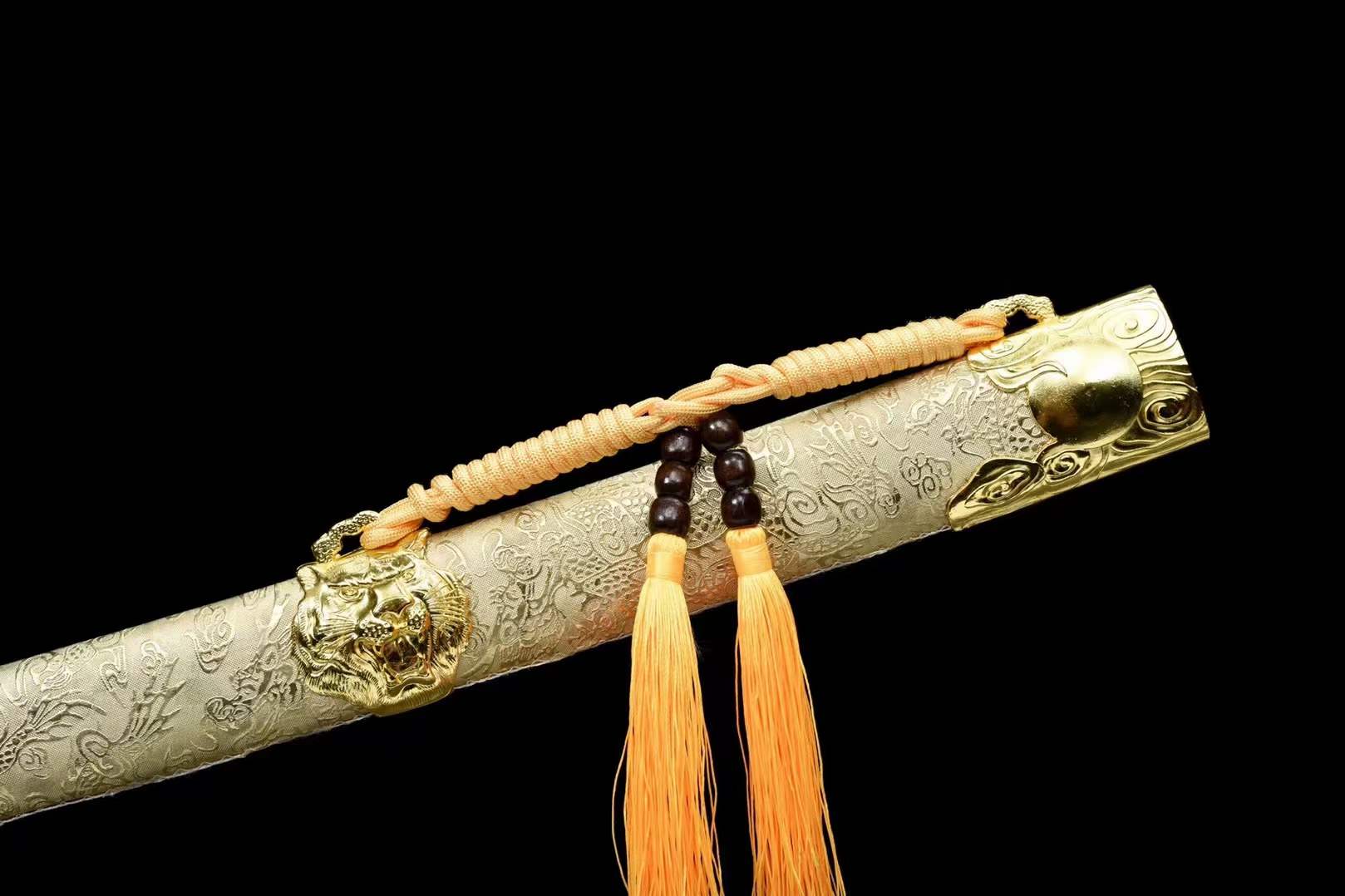 Handmade Golden Tiger Chop Chinese Sword With Golden – BoxKatana