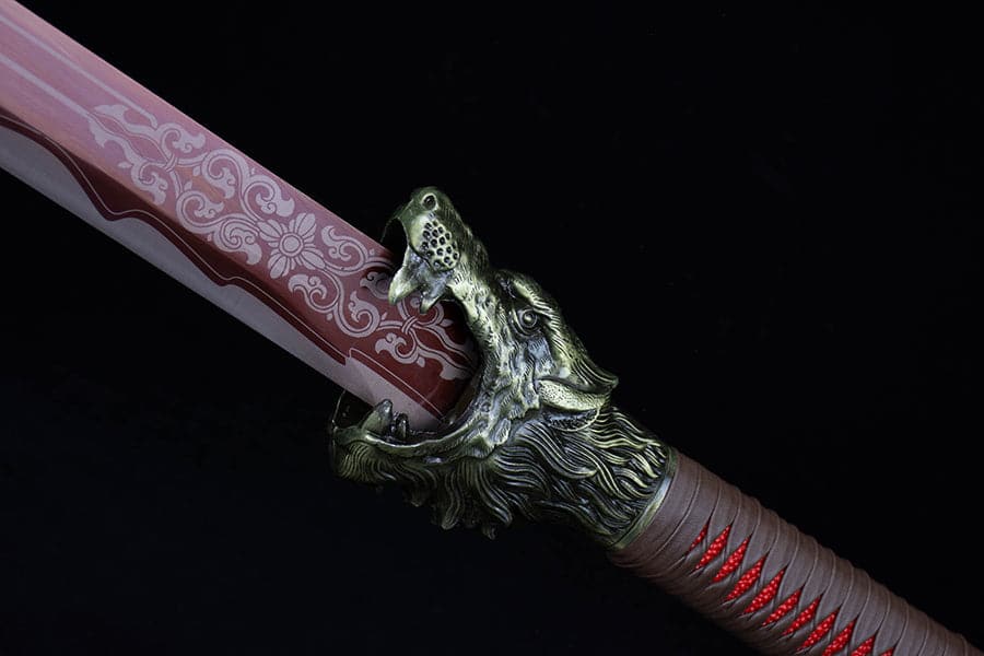 Handmade High Carbon Steel Flowing Shadow Chinese Sword With Red Blade ...