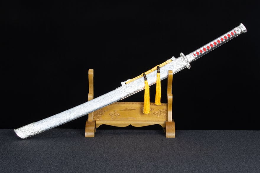 Handmade High-performance Manganese steel Chinese Sword With Red Blade ...
