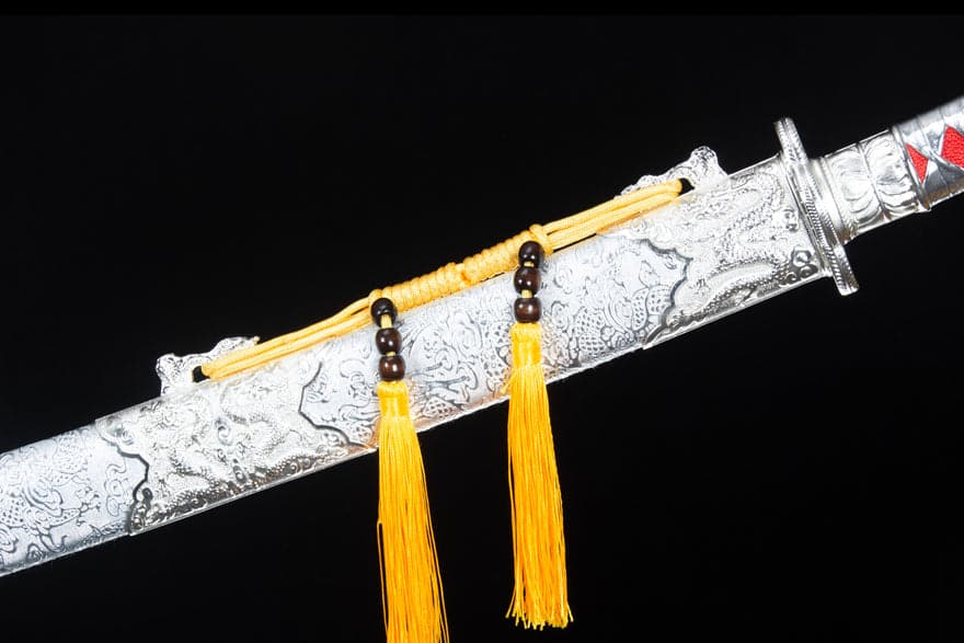 Handmade High-performance Manganese steel Chinese Sword With Red Blade ...