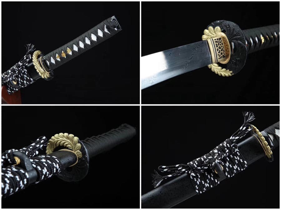 Handmade Japanese Wakizashi Black Moon Damascus Steel – BoxKatana