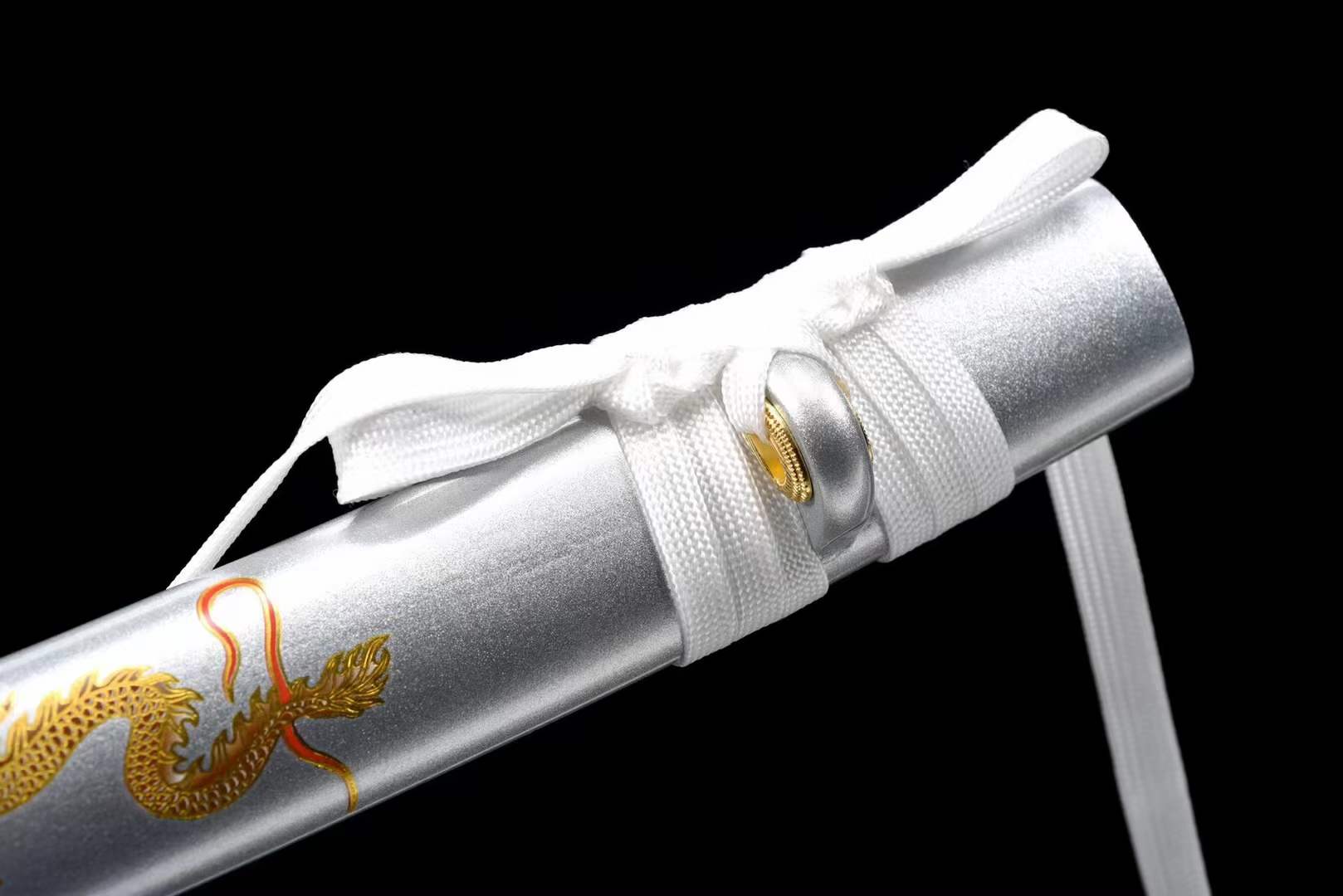 Handmade Japanese Wakizashi White Dragon Chant Short Sword Blue Blade ...