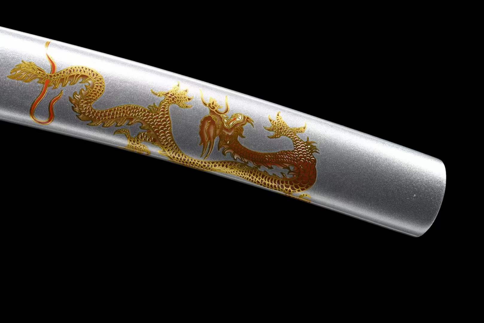 Handmade Japanese Wakizashi White Dragon Chant Short Sword Blue Blade ...